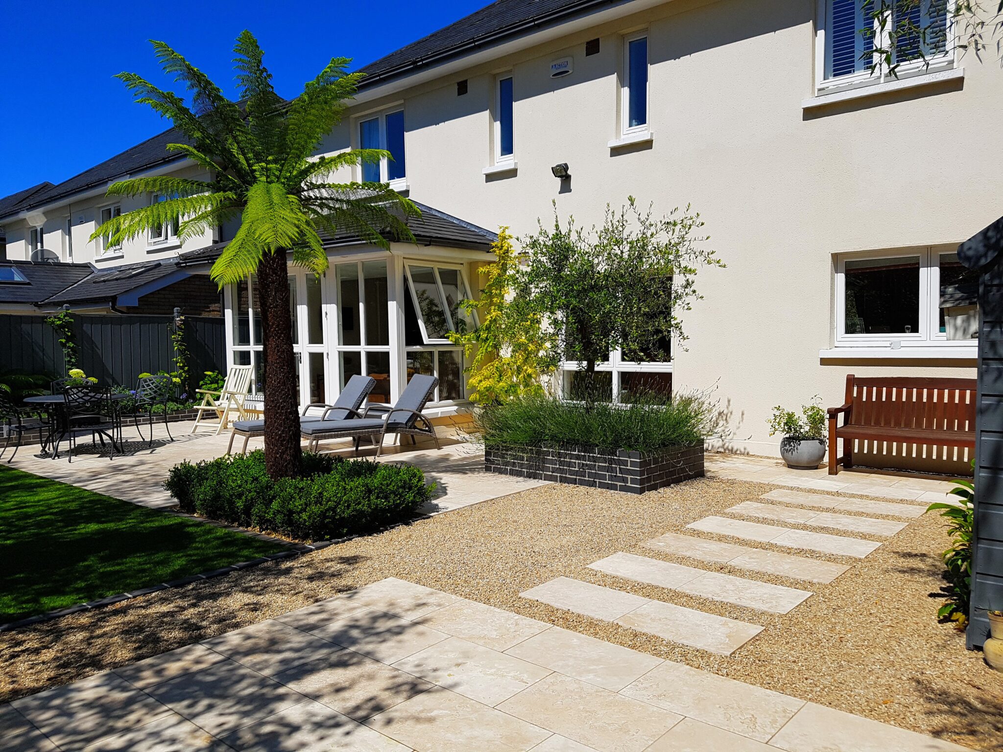 Opulent Outdoor Courtyard Garden Design Carrickmines